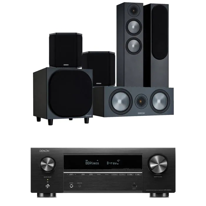 קולנוע ביתי Denon AVR-X1800 + Monitor Audio Bronze 200 5.1 set – הום סינמה