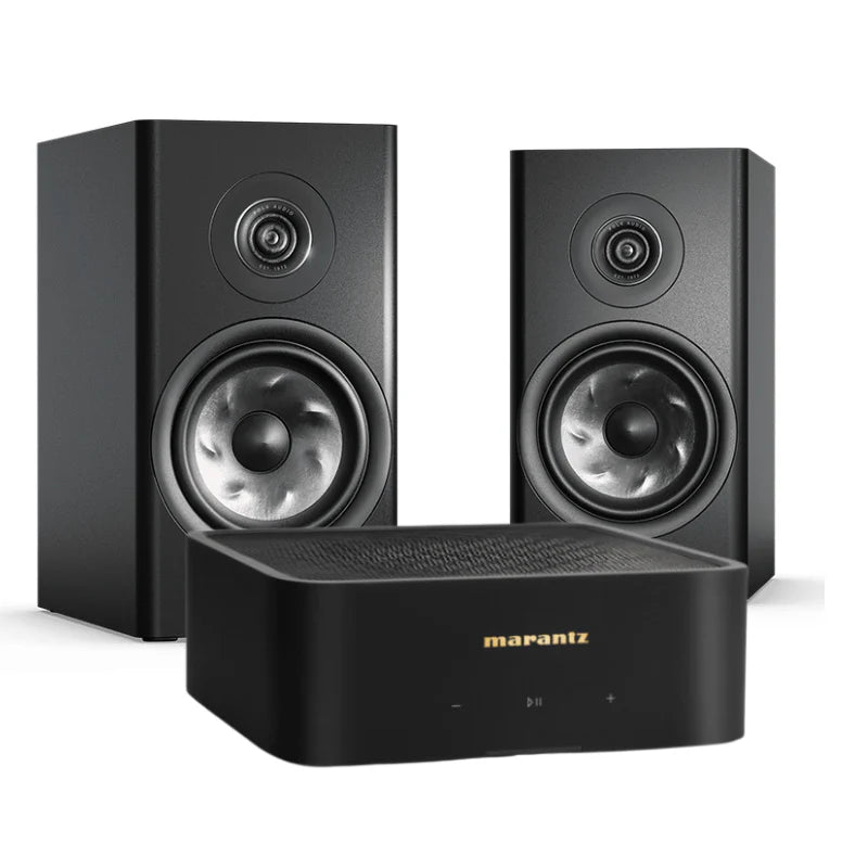 מערכת סטריאו Marantz M1 + רמקולים Polk Audio R200 – הום סינמה-Home Cinema