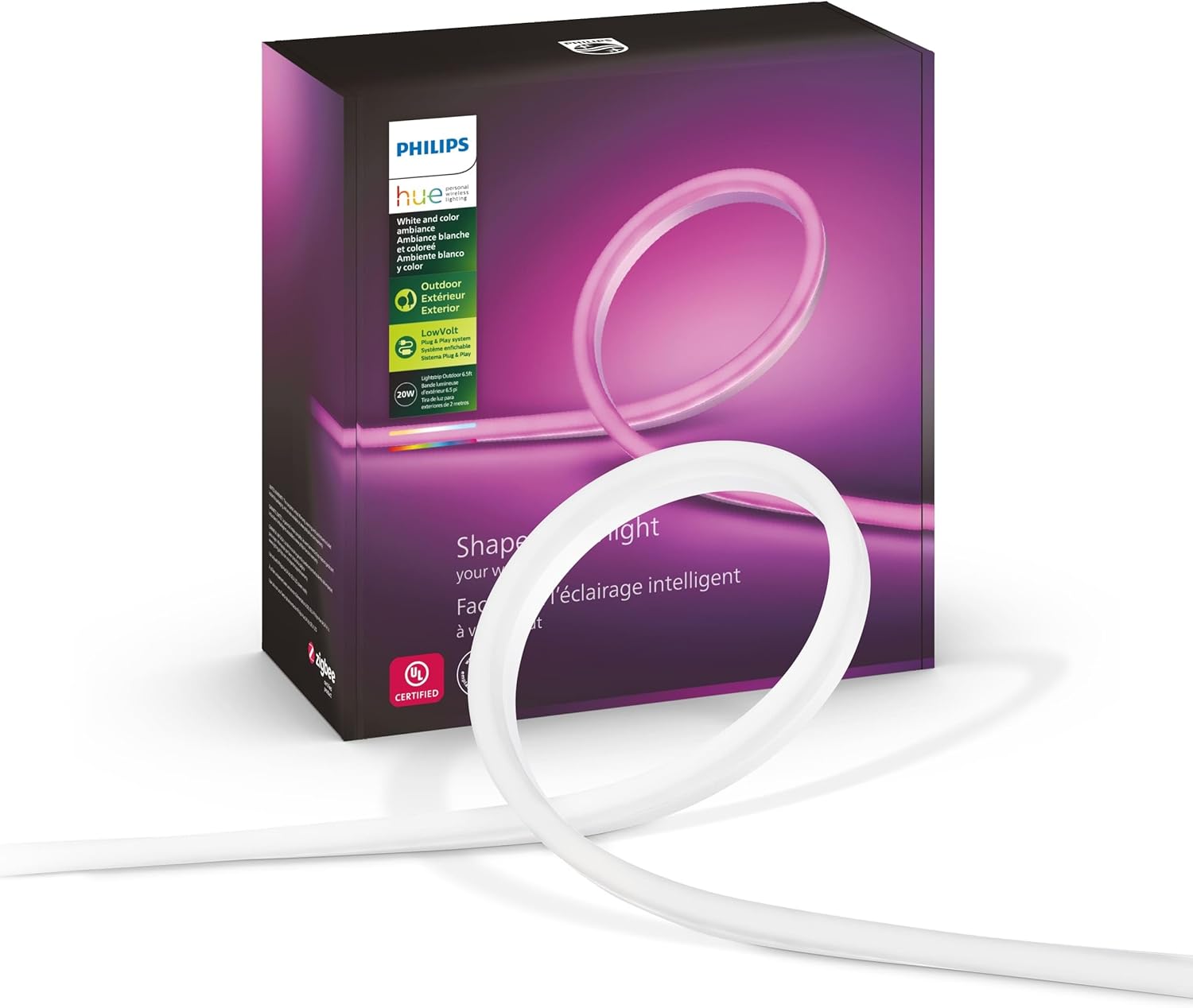 פס תאורת חוץ Philips Hue Outdoor Lightstrip 5M W&Color Ambiance – הום סינמה